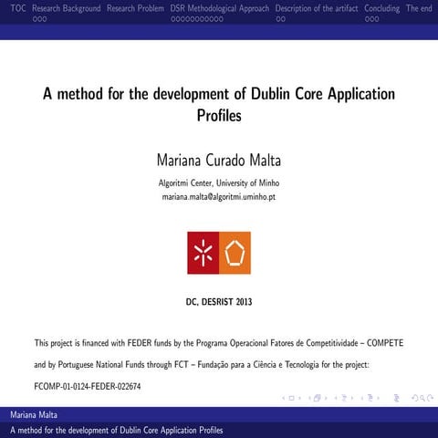 A method for the development of Dublin Core Application Profiles | PDF
