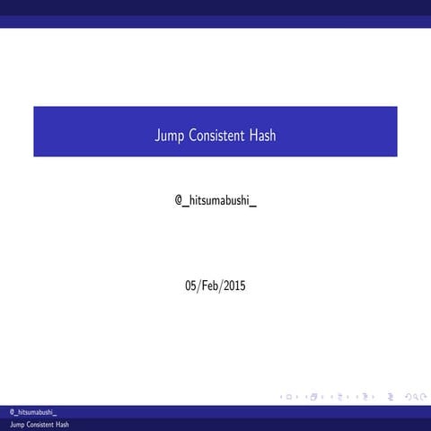 Jump Consistent Hash | PDF