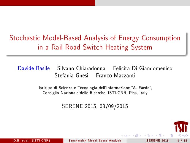 Stochastic Model Based Analysis Of Energy Consumption In A Rail Road