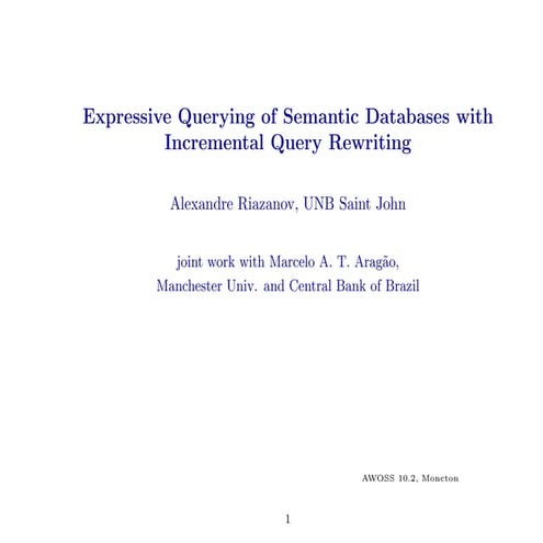 Expressive Querying Of Semantic Databases With Incremental Query