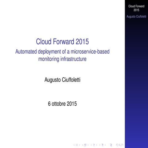 Automated deployment of a microservice based monitoring architecture | PDF | Cloud Computing ...