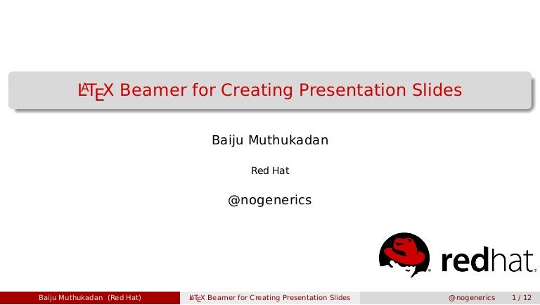 Latex Beamer For Creating Presentation Slides 5888