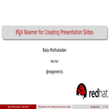 LaTeX Beamer for Creating Presentation Slides | PPT