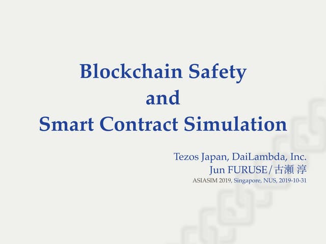 Blockchain And Smart Contract Simulation Ppt