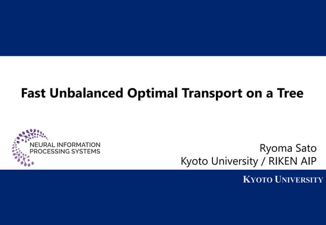 Fast Unbalanced Optimal Transport On A Tree Ppt