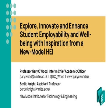 Explore, Innovate and Enhance Student Employability and Well-being with ...