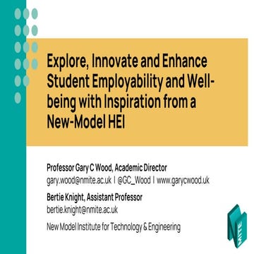Explore, Innovate and Enhance Student Employability and Well-being with ...