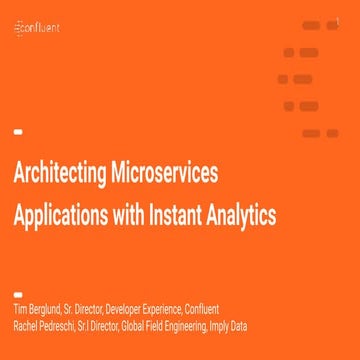 Architecting Microservices Applications With Instant Analytics Ppt