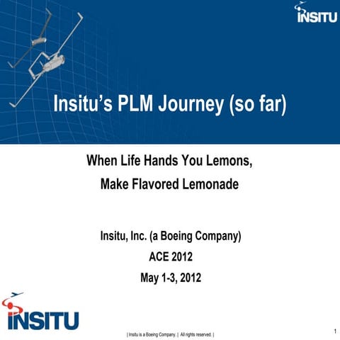 Boeing Insitu's Enterprise PLM Journey with Aras | PDF