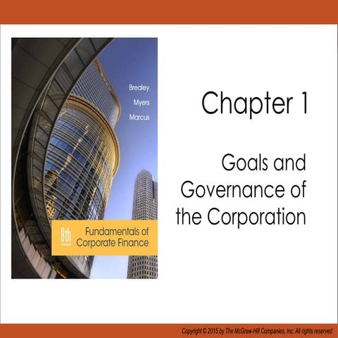 Slides of Corporate Finance - Chapter One | PPTX