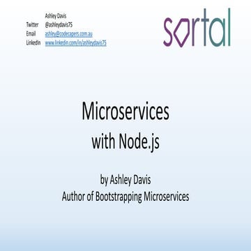 Building Microservices With Nodejs Part 3 Pptx Cloud Computing