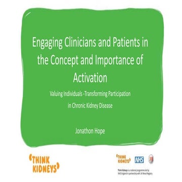 Engaging clinicians and patients in the concept and importance of ...