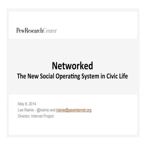 Networked: The New Social Operating System in Civic Life | PPT