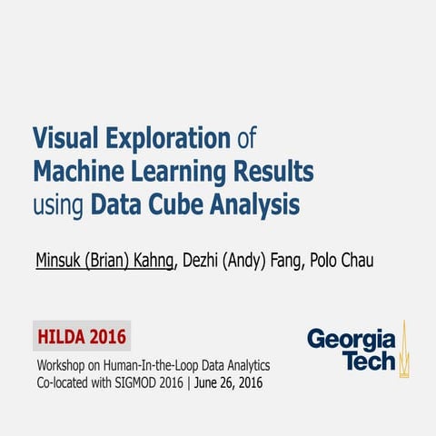 Visual Exploration of Machine Learning Results using Data Cube Analysis ...