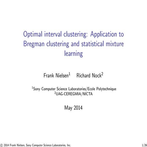 Optimal Interval Clustering Application To Bregman Clustering And