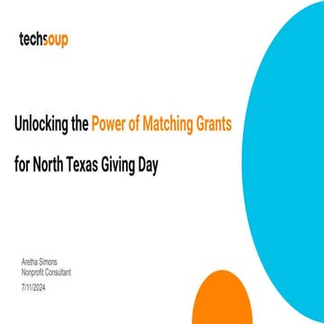 Unlocking the Power of Matching Grants | North Texas Giving Day | PPT