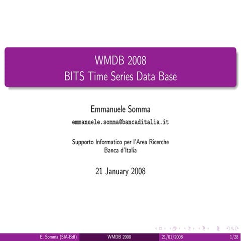 Workshop Matlab BITS Database | PPT