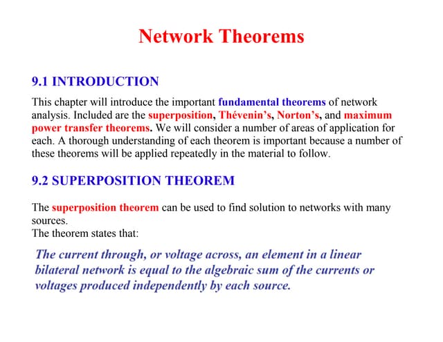 Maximum Power Transfer Theorem | PPTX
