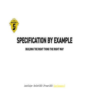 Specification By Example (Dutch) | PDF