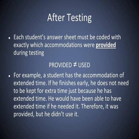 Testing Students with Disabilities - Part 2 | PPTX