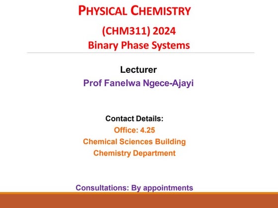 Phase Rule in three component system | PPTX | Chemistry | Science
