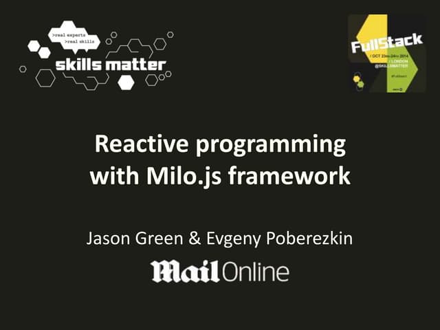Reactive Javascript Framework Milojs