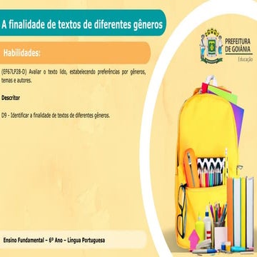 Slides 9 - A finalidade de textos de diferentes gêneros.pptx