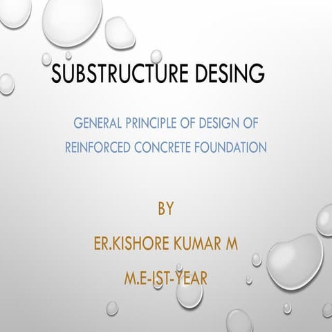 substructure design of shallow and deep foundation | PPT
