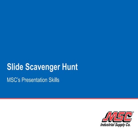 Scavenger hunt - Group 1 presentation | PPTX