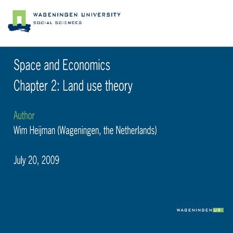 Chapter 2: Land use Theory | PDF
