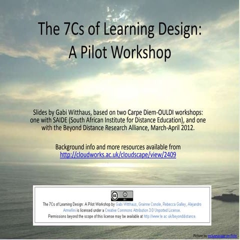 7Cs Learning Design Generic Workshop Slides | PPTX | Internet for ...