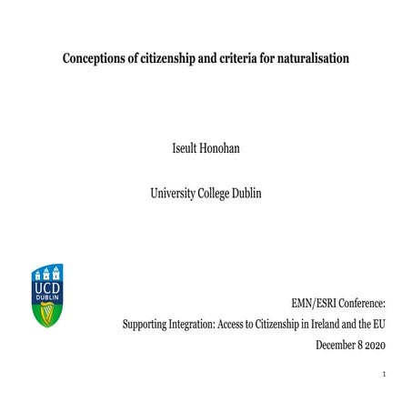 Conceptions of citizenship and criteria for naturalisation | PPT