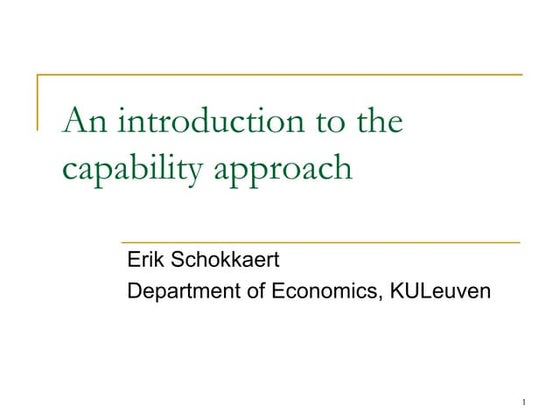 Capability approach Theory Amartya Sen | PPTX