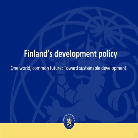 Finland's development policy 2016 | PDF | Debated Sensitive Social ...
