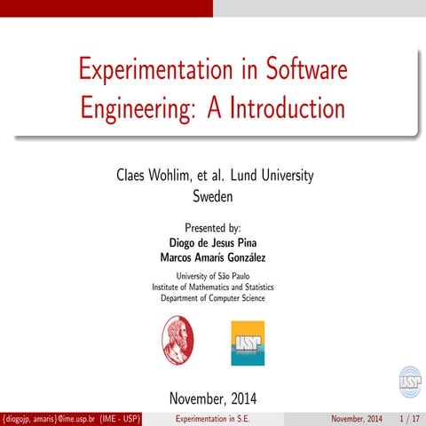 Slides experimentation softengineering | PPT