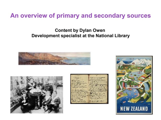 Primary and Secondary Sources | PPT
