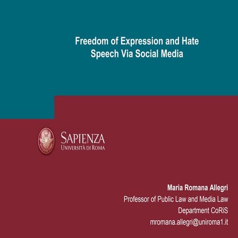 Freedom of Expression and Hate Speech Via Social Media.pptx