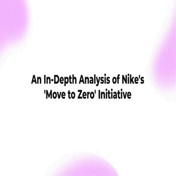 Nike’s Move to Zero: Leading the Path to Sustainability | PDF