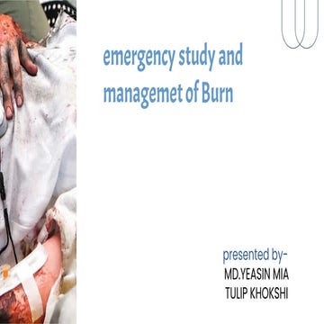 Management of burn in emergency care.and how to make a quick decision ...