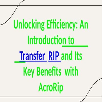 An Introduction to Transfer RIP: Key Features and Benefits | PPT