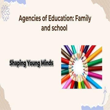Agencies of education: Family and school | PDF