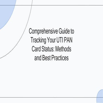 UTI PAN Track Status | All Different Ways To Check Your PAN Card Current Status | PPT