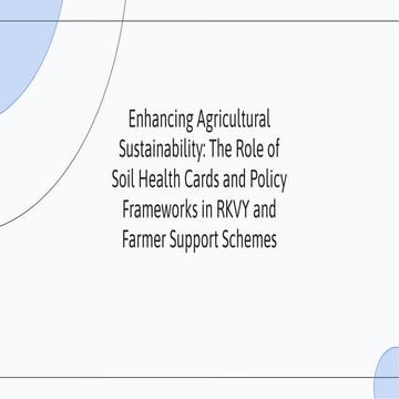 Soil Health Cards & Policy: RKVY, Fertility, Agriculture & Farmer ...