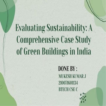 case study about Green design sustainability | PPT