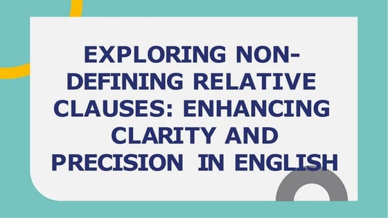 Defining or non- defining | PDF