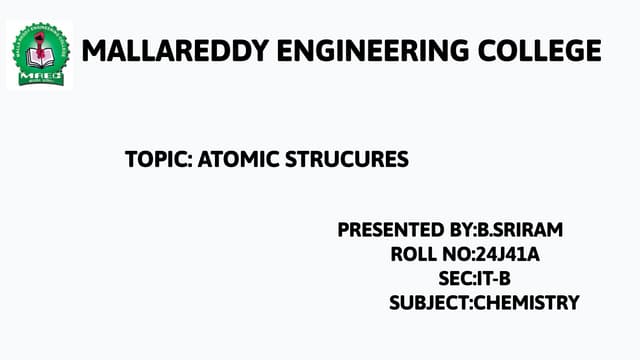 Slidesgo Exploring The Fundamentals Of Atomic Structure Principles And Applications