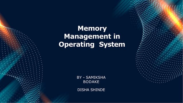 Memory Management in OS | PPTX