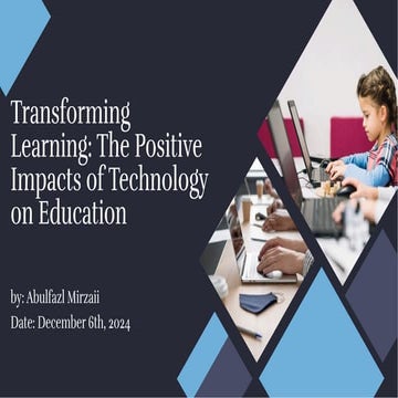 Transforming Learning: The Impact of Technology on Education | PDF
