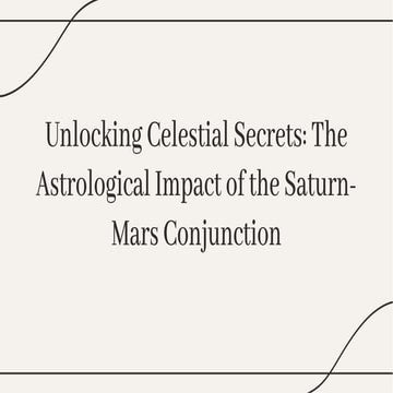 Cosmic Convergence: Harnessing the Power of the Saturn-Mars Alignment | PPT