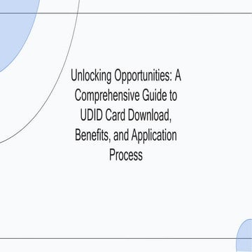 UDID Card Download, Benefits & Application Process | PDF